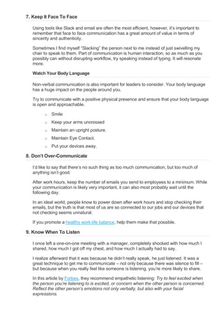 9 ways to improve communication at work | PDF