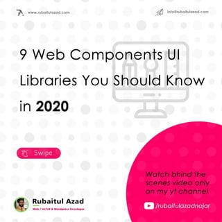 9 web components ui libraries you should know in 2020 | PDF