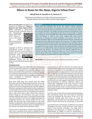 Where is Home for the Abuja, Nigeria Urban Poor | PDF