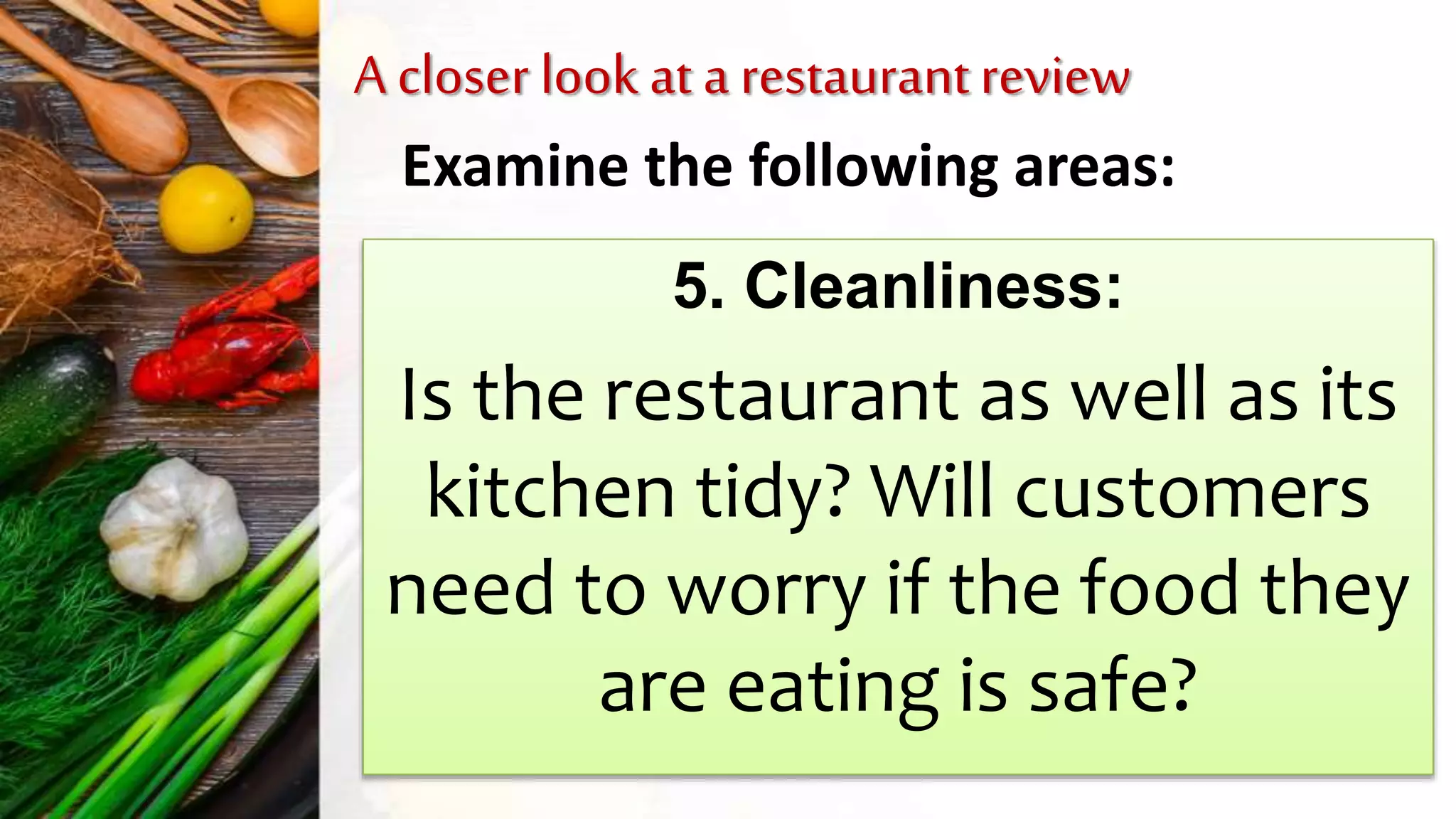 Writing a restaurant review - EAPP | PPTX
