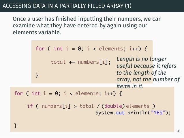 Programming in Java: Arrays