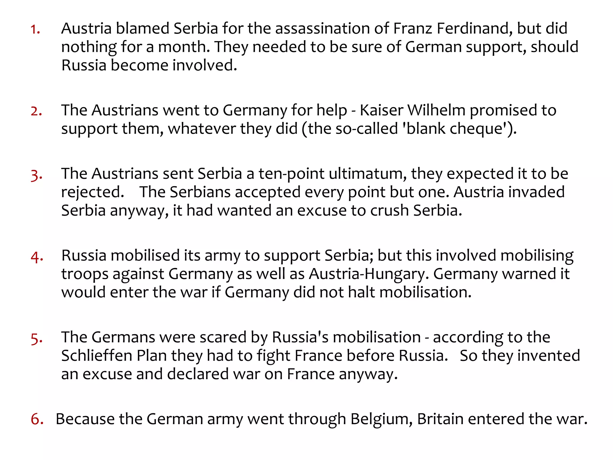 0904 World War One - Assassination at Sarajevo. | PPTX