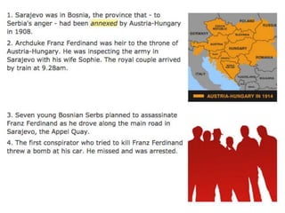 0904 World War One - Assassination at Sarajevo. | PPTX