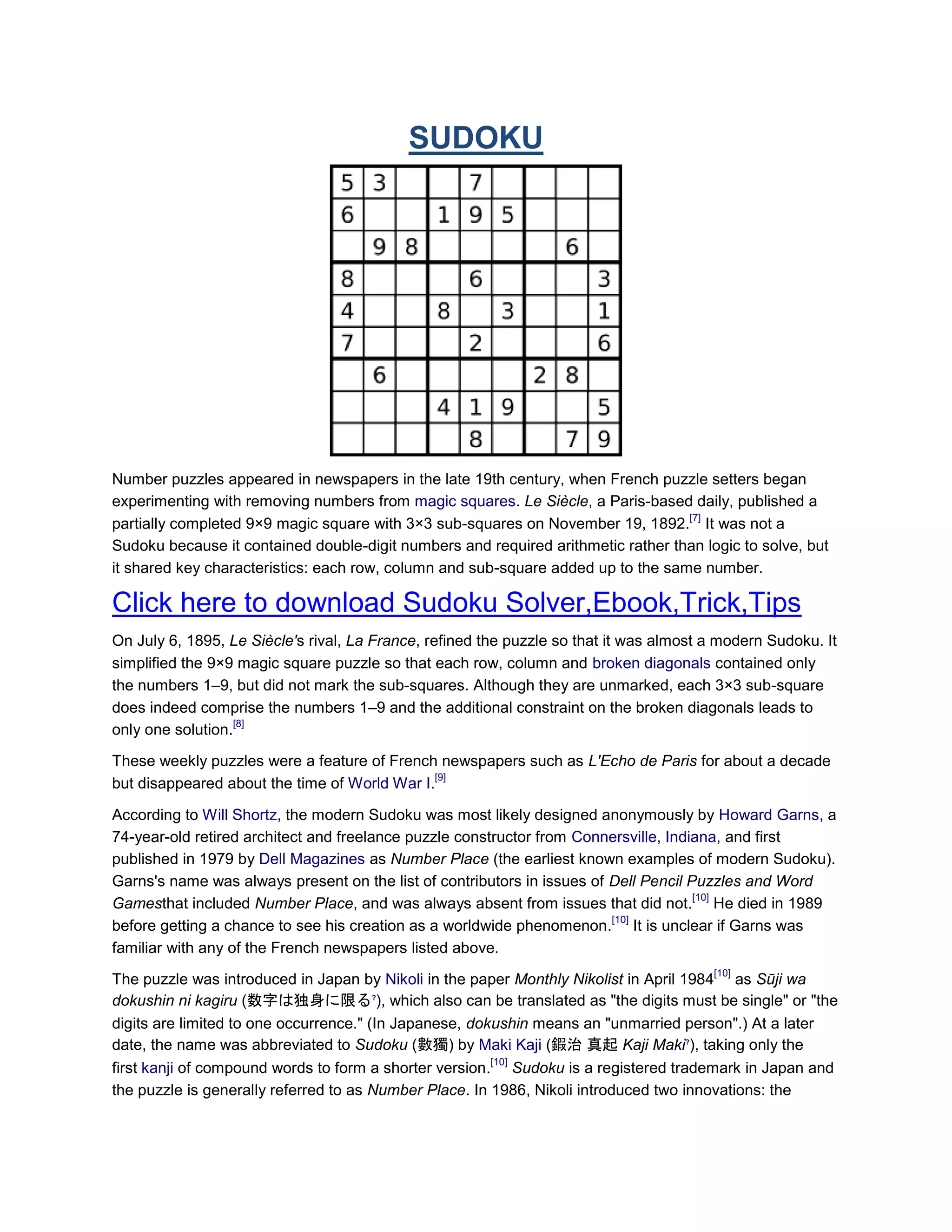 9x9 sudoku solver | PDF