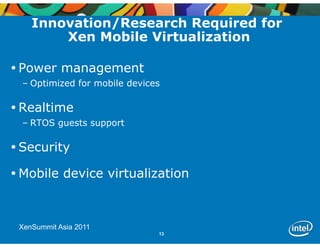 Mobile Virtualization using the Xen Technologies | PPT