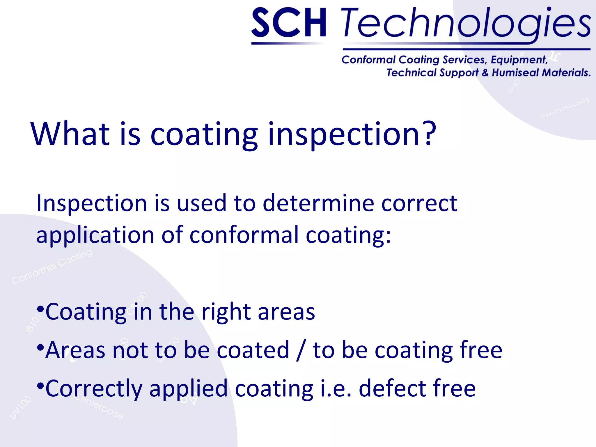 ACCIS Automated Conformal Coating Inspection System Presentation | PPT