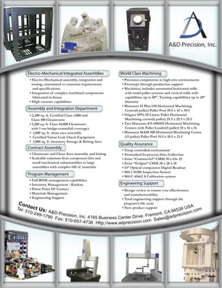 A&D Precision 2009 | PDF