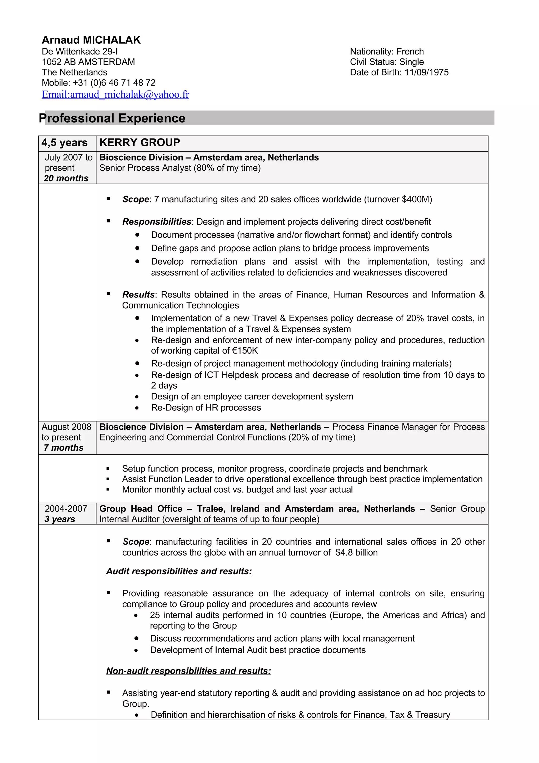 My Resume-English | DOC