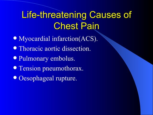 Approach To Patient With Chset Pain | PPT