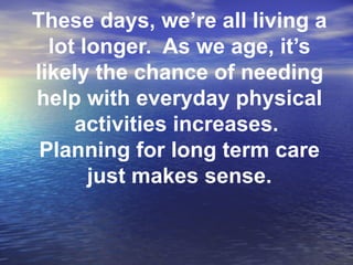 Are You Planning To Live A Long Life? | PPT
