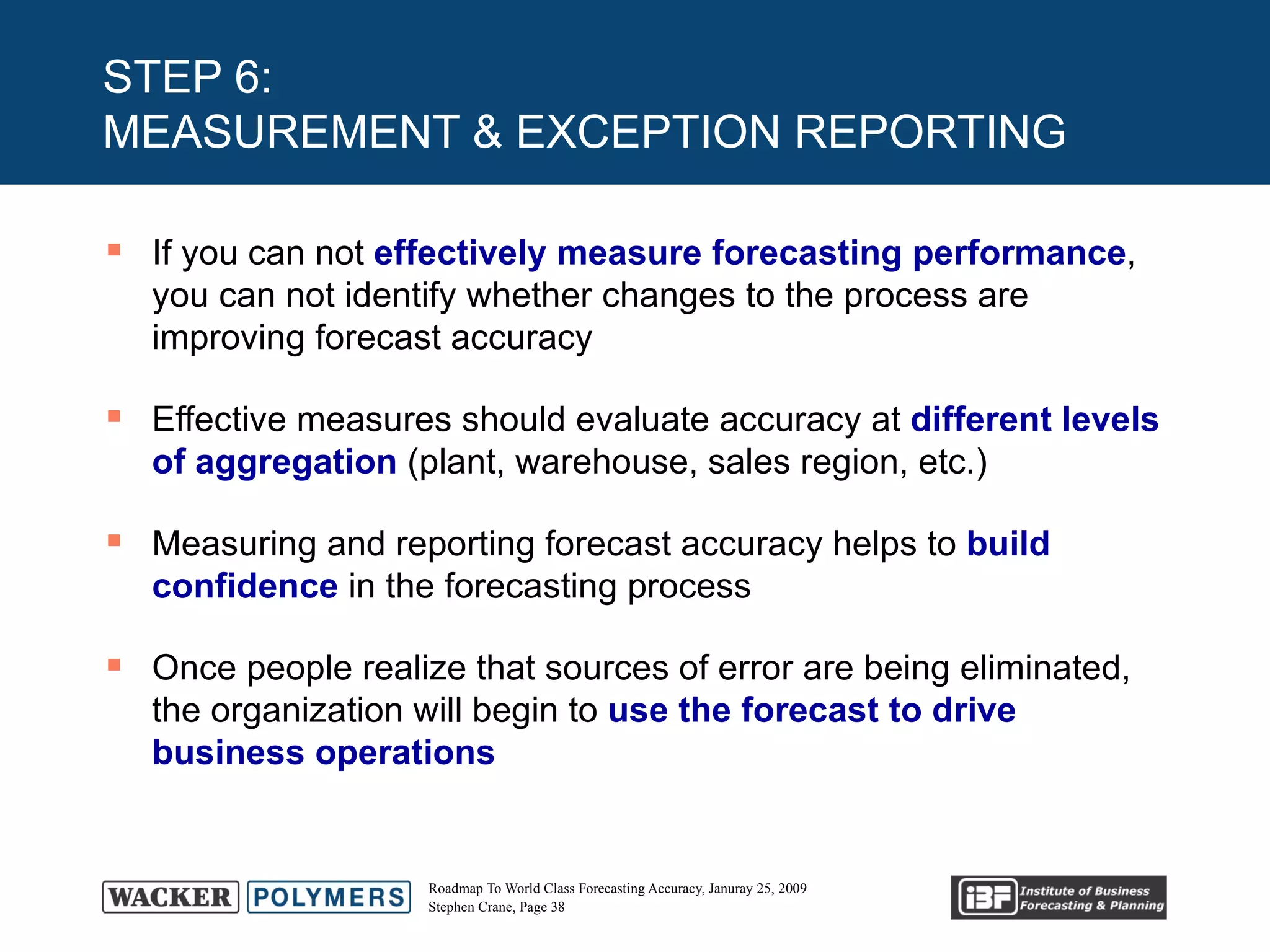 A Roadmap To World Class Forecasting Accuracy | PPT