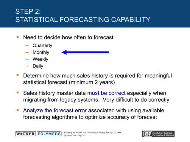 A Roadmap To World Class Forecasting Accuracy