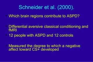 ASPD presentation | PPT | Brain and Nervous System Disorders | Diseases ...