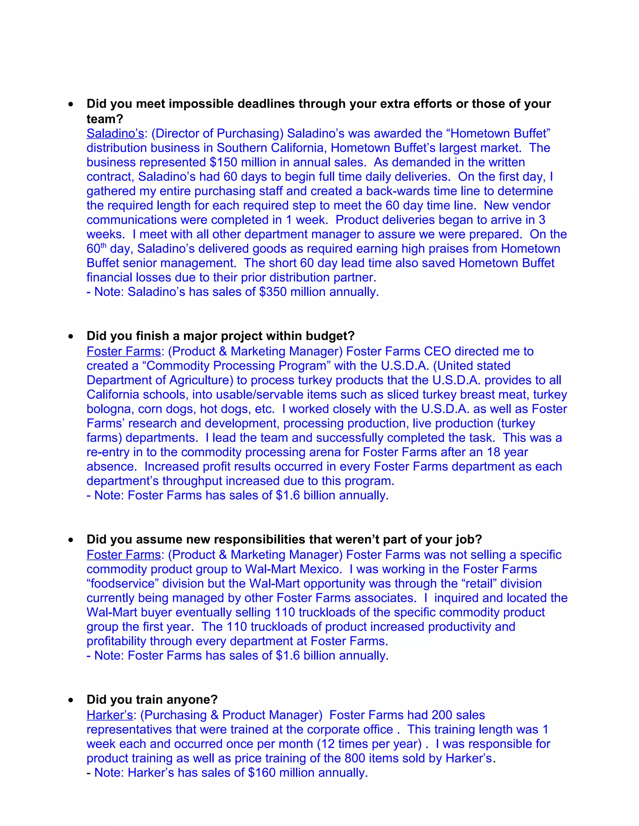 Key Accomplishments | DOC