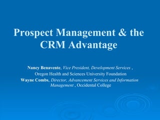 Prospect Management and the CRM Advantage | PDF