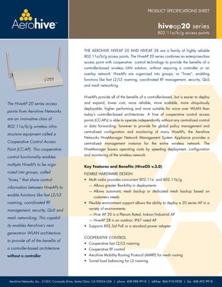 Aerohive-HiveAP20 | PDF