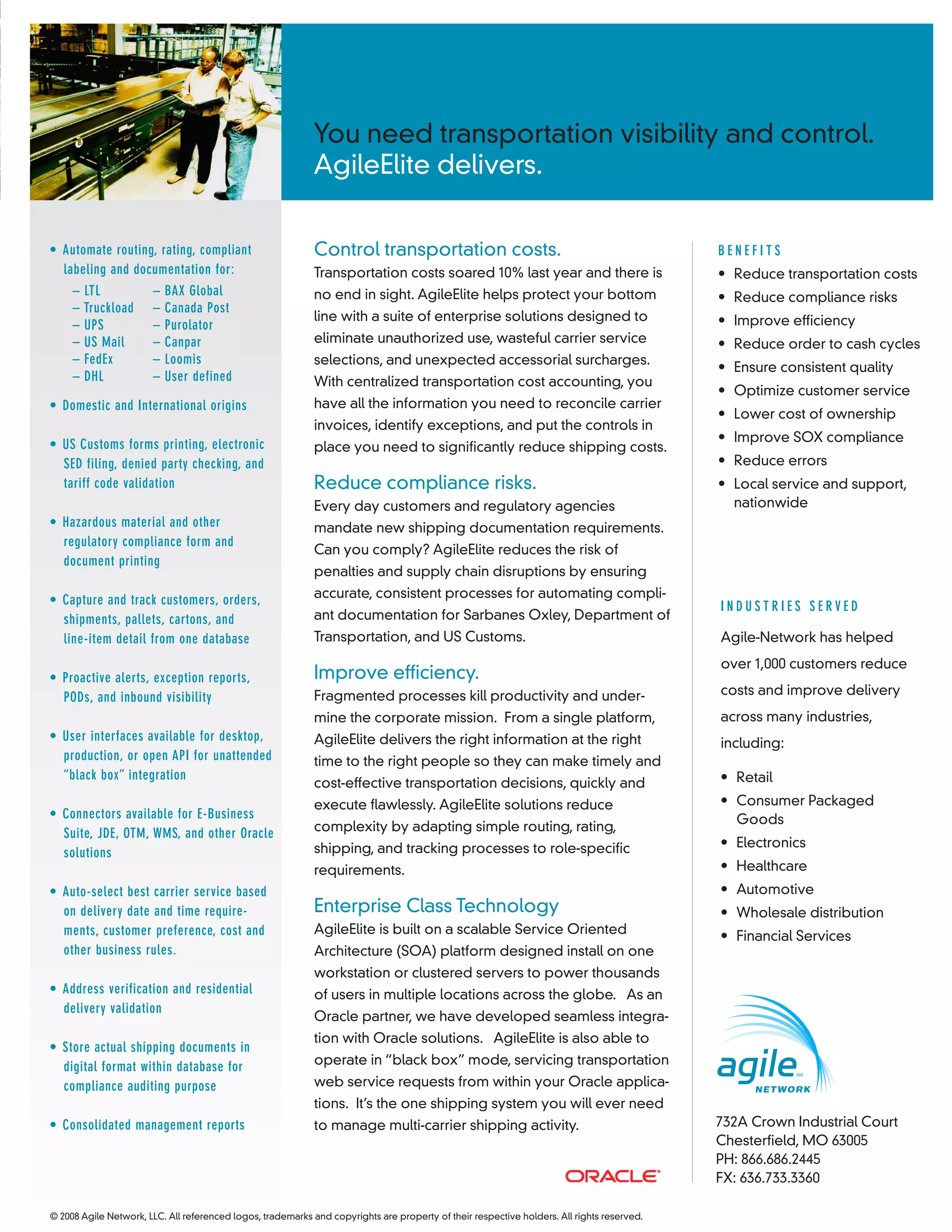 Agile Elite Oracle Brief | PDF