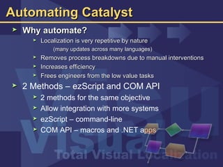 Alchemy Catalyst Automation | PPT | Chemistry | Science
