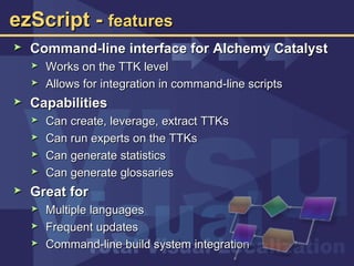 Alchemy Catalyst Automation | PPT | Chemistry | Science