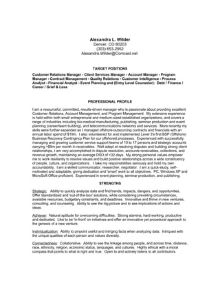 Alexandra Wilder Resume Mar 2009 Post | RTF