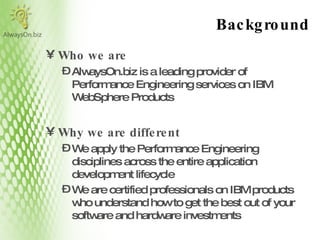 Performance Engineering WebSphere Business Integration Case Study | PPT