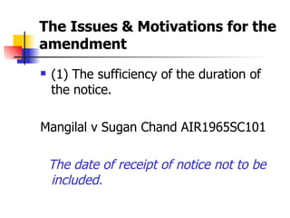 Amendment In Section 106 Of The Tp Act | PPT