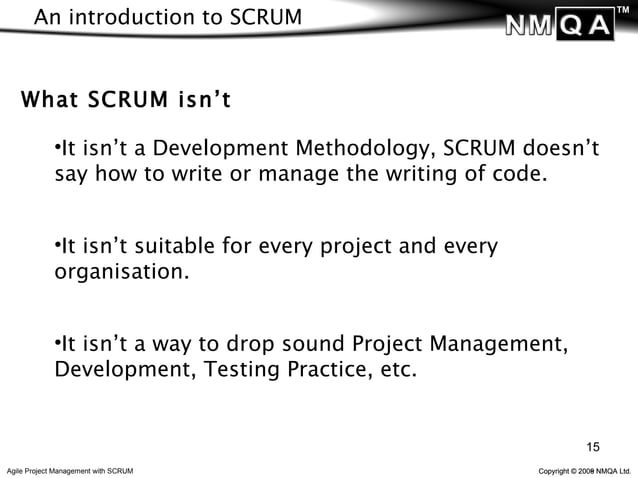 An Introduction To Scrum | PPT