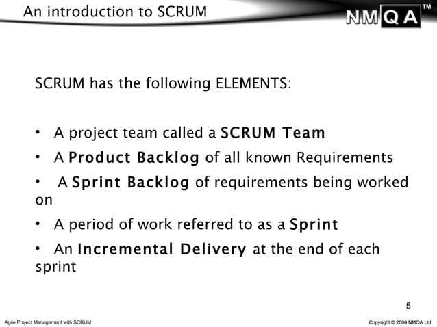 An Introduction To Scrum | PPT