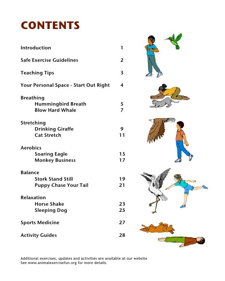 Animal Exercise Fun E-Book Download