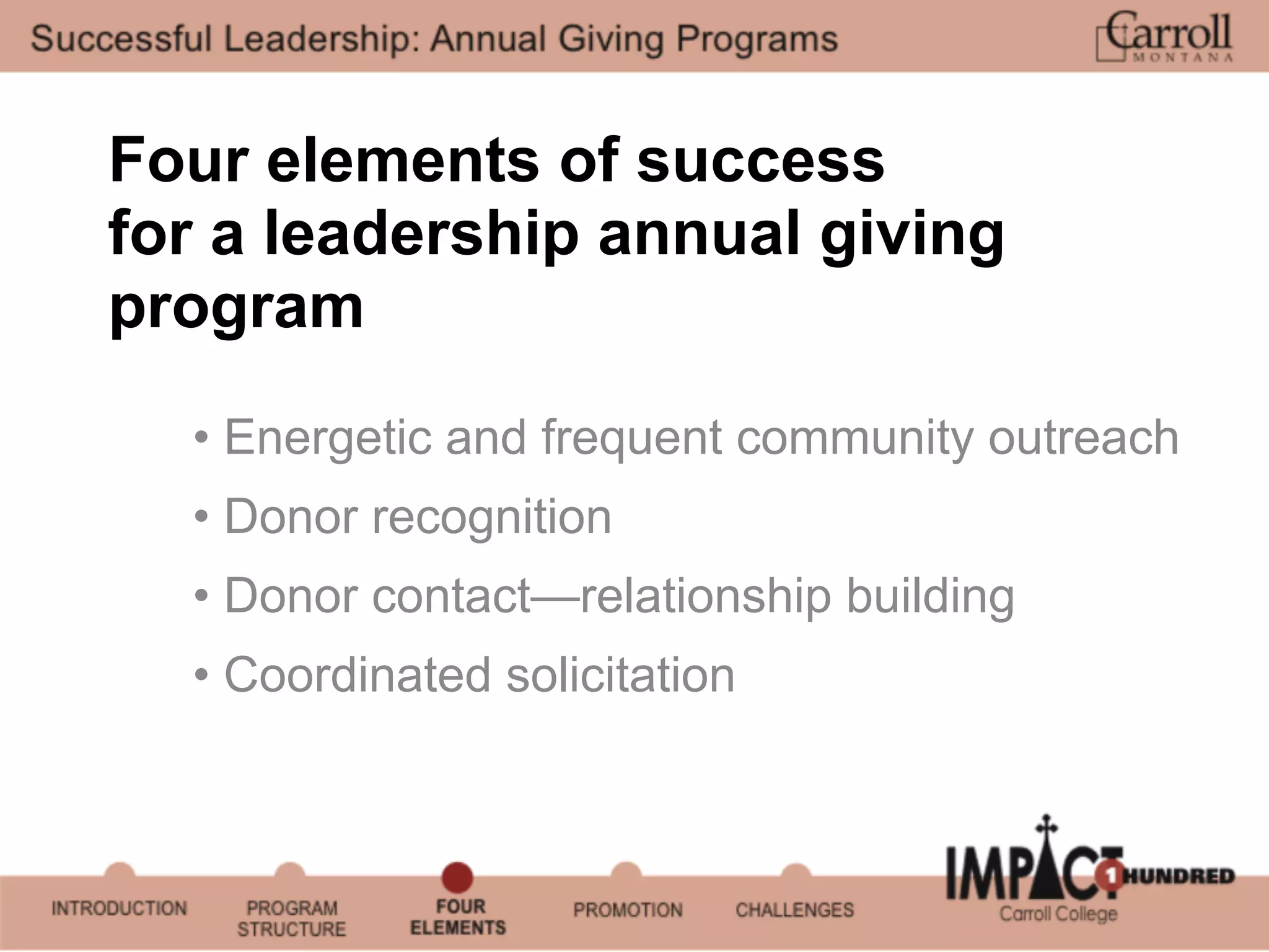Successful Leadership: Annual Giving Programs | PDF