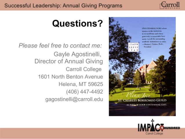Successful Leadership: Annual Giving Programs | PDF