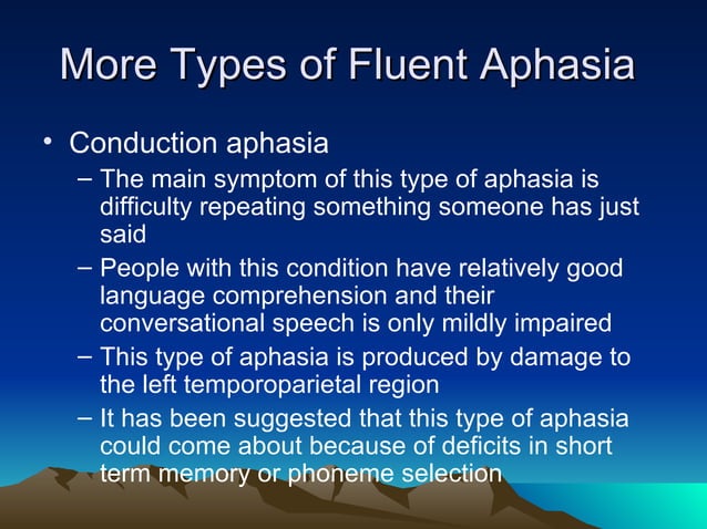 Aphasia Presentation | PPT | Brain and Nervous System Disorders ...