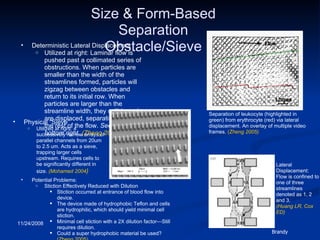 Assessment Of Mems Blood Separation Techniques | PPT