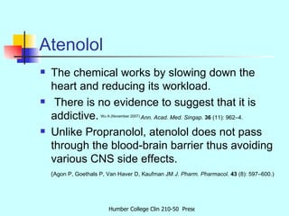 Atenolol Presentation Clin 210 50 | PPT