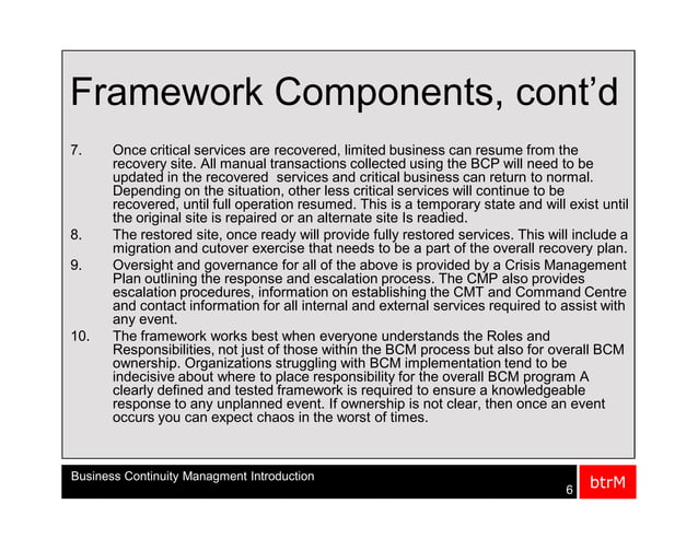 BCM Roadmap | PDF | Business | Business and Finance