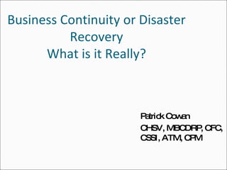 Business Continuity Overview | PPT