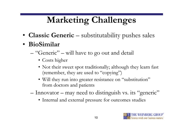 Michael Swit -- Perspectives on the Future of Generic Biologics | PPT