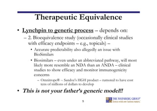 Michael Swit -- Perspectives on the Future of Generic Biologics | PPT