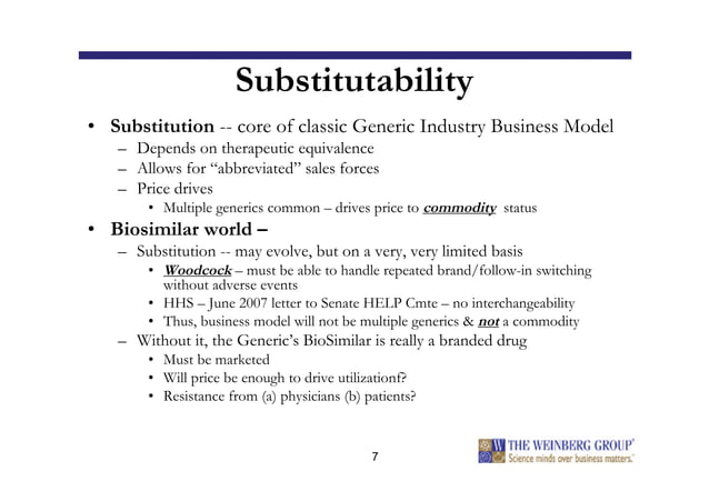 Michael Swit -- Perspectives on the Future of Generic Biologics | PPT