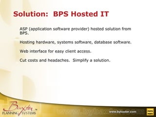Baxter Planning Systems | PPT