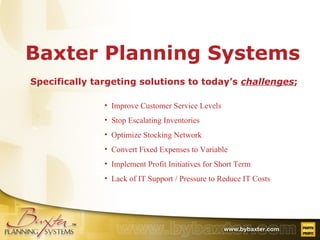 Baxter Planning Systems | PPT