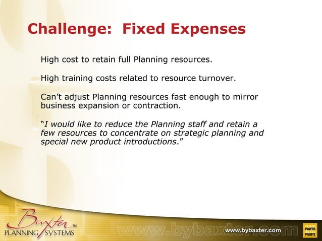 Baxter Planning Systems | PPT