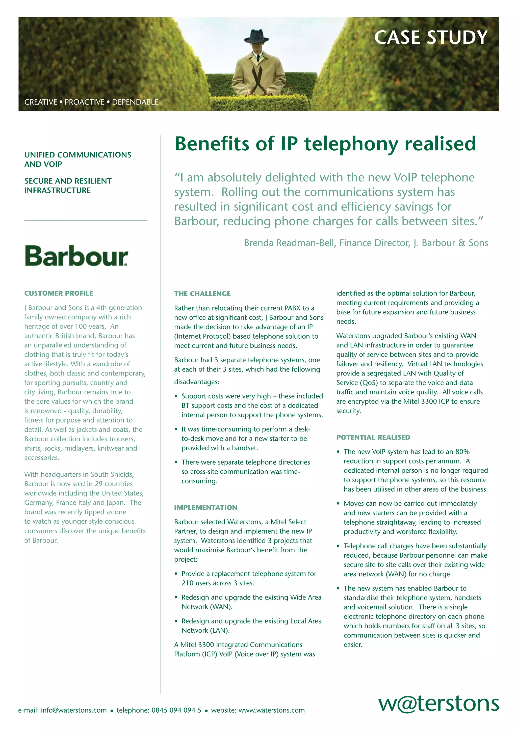 Barbour Case Study | PDF