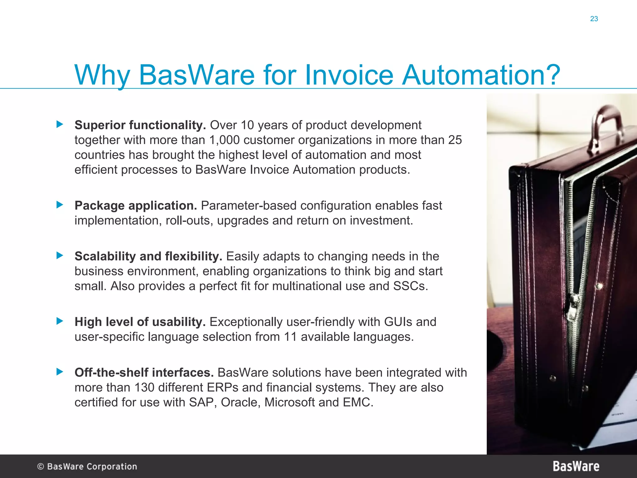 Basware Invoice Automation Presentation 2007 | PPT