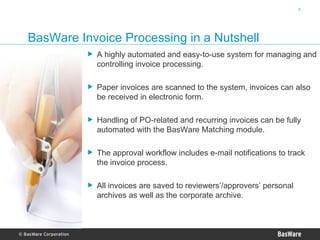 Basware Invoice Automation Presentation 2007 | PPT