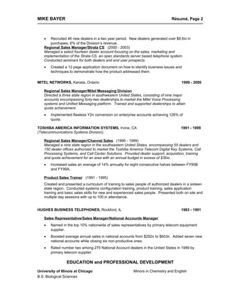 Bayer Mike Resume 1208 | DOC