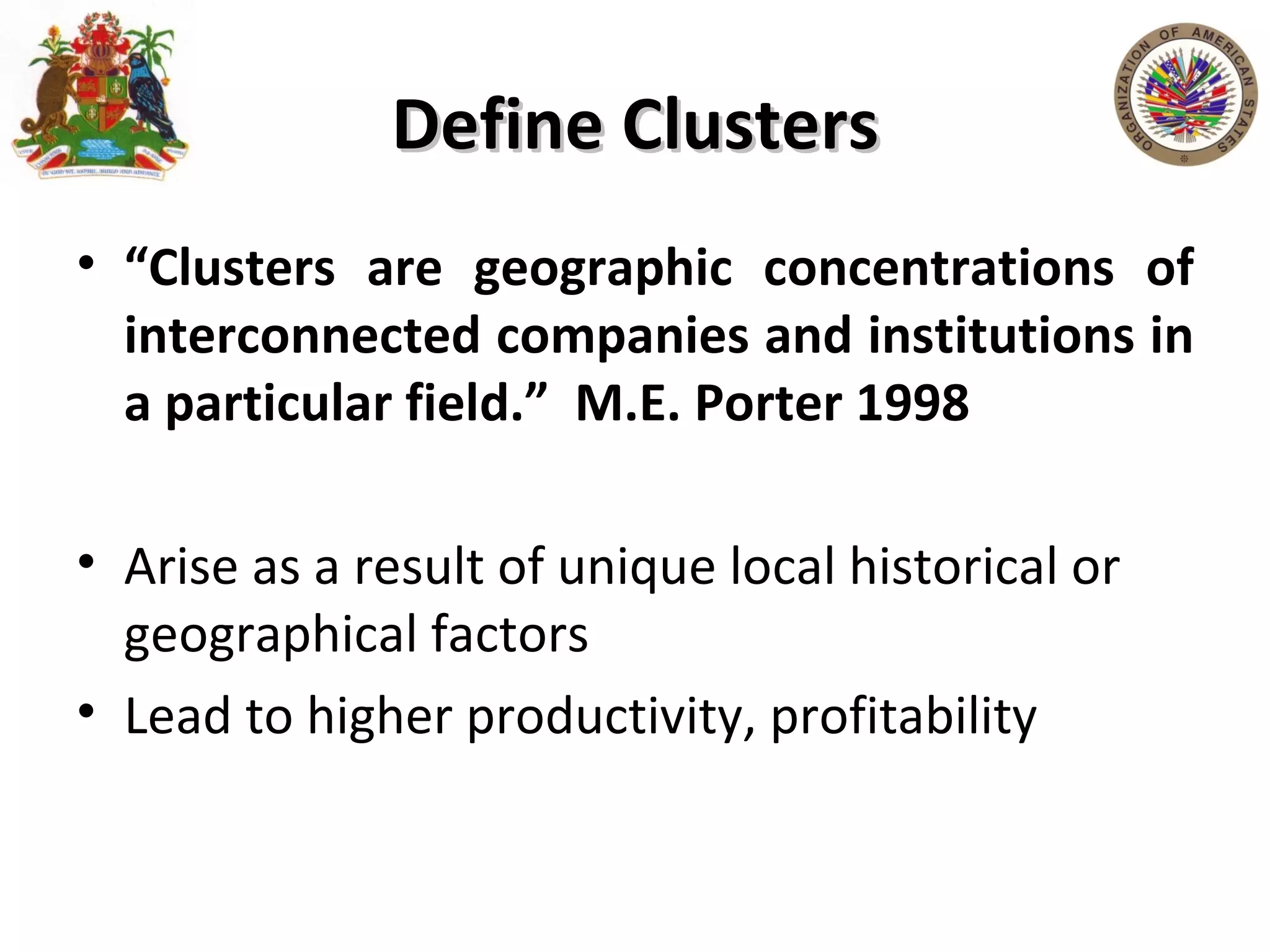 Benefits Of Clustering To Promote Exports | PPT