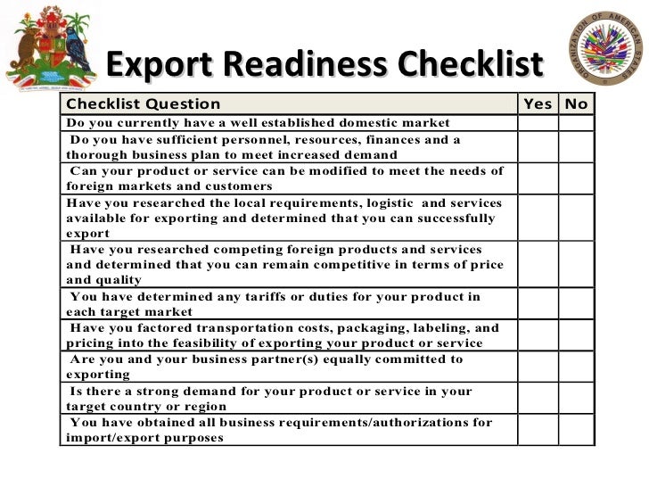 Checklist For Export Control | Consolidated Screening List – GYGP