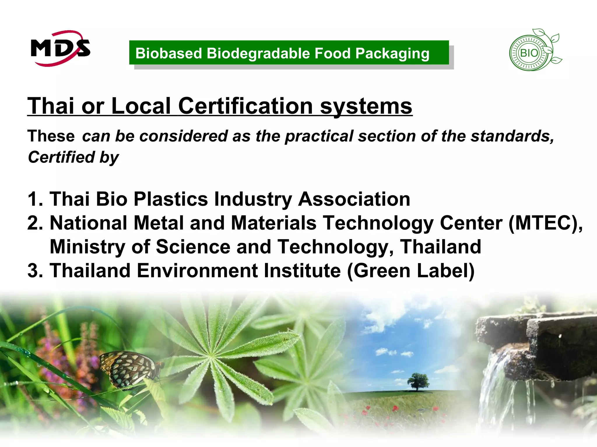 Biobased Biodegradable Food Packaging | PPT