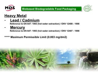 Biobased Biodegradable Food Packaging | PPT